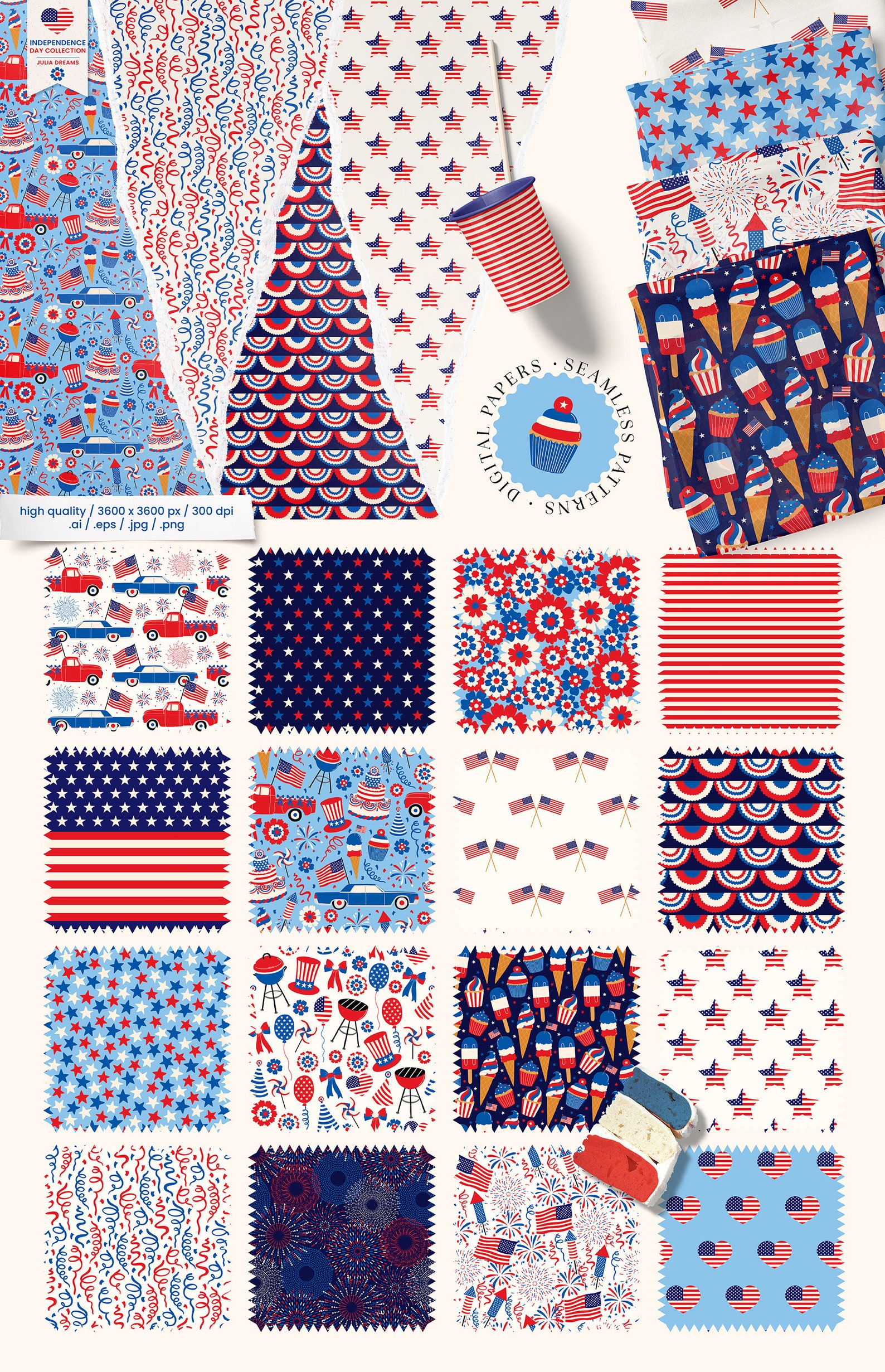 Independence Day Clipart - 4th of July Clipart Svg Bundle Download ...