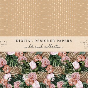 Wild Soul Digital Paper - Scrapbook Paper - Seamless Patterns - Digital ...