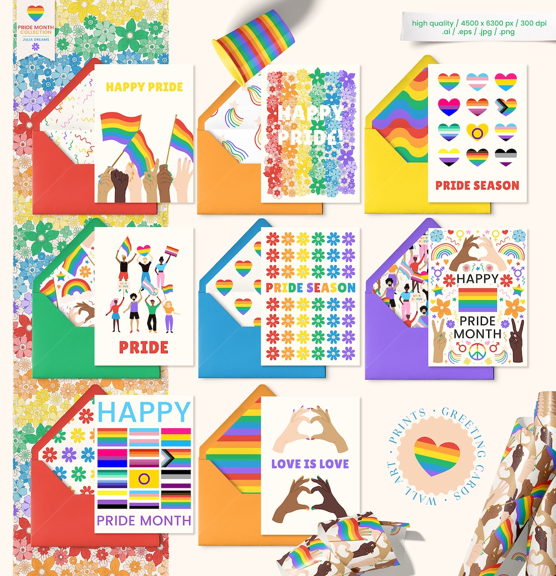 Pride Month Clipart LGBTQ Svg Bundle Download Digital - Etsy