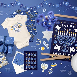 Hanukkah Clipart - Digital Download - Digital Papers - Instant Download ...