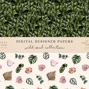 Wild Soul Digital Paper - Scrapbook Paper - Seamless Patterns - Digital ...