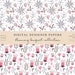 Blooming Bouquet Digital Paper Set - Scrapbook Paper - Seamless ...