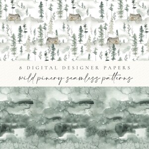 Wild Pinery Digital Paper - Scrapbook Papers - Seamless Patterns ...