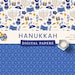 Hanukkah Digital Papers - Commercial Use - Scrapbook Paper - Seamless ...