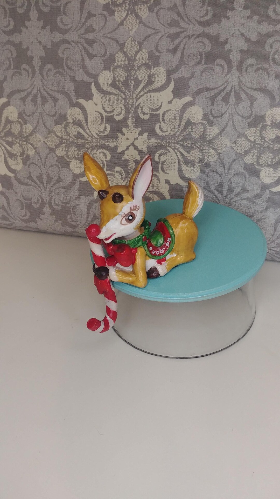 Vintage Kurt Adler Rudolph the Red Nose Reindeer Stocking Holder From ...