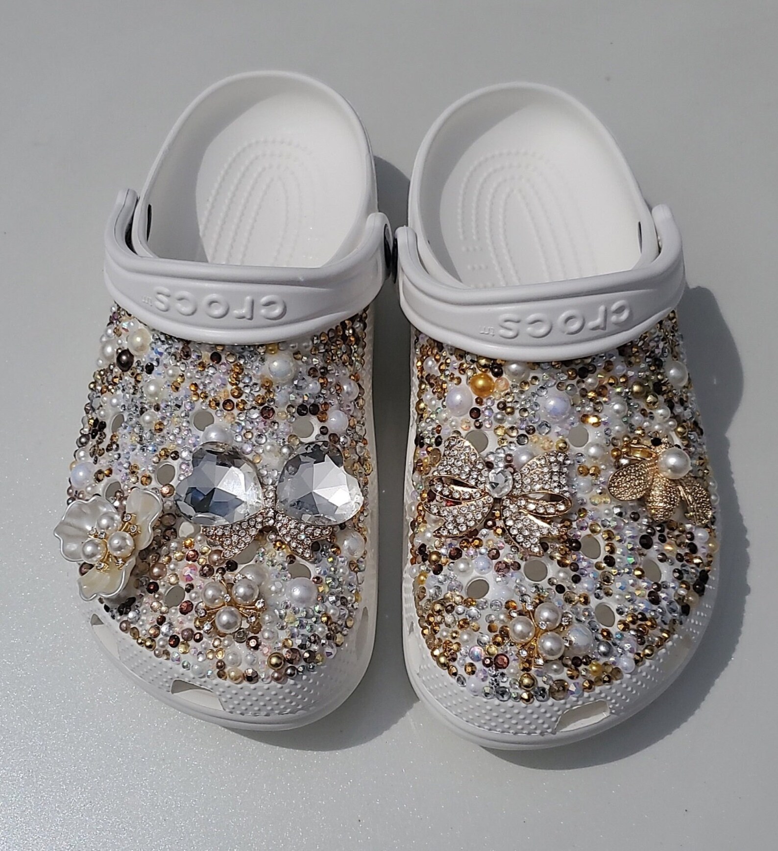 Custom Bling Crocs Large Bling Bows Lee la descripción | Etsy