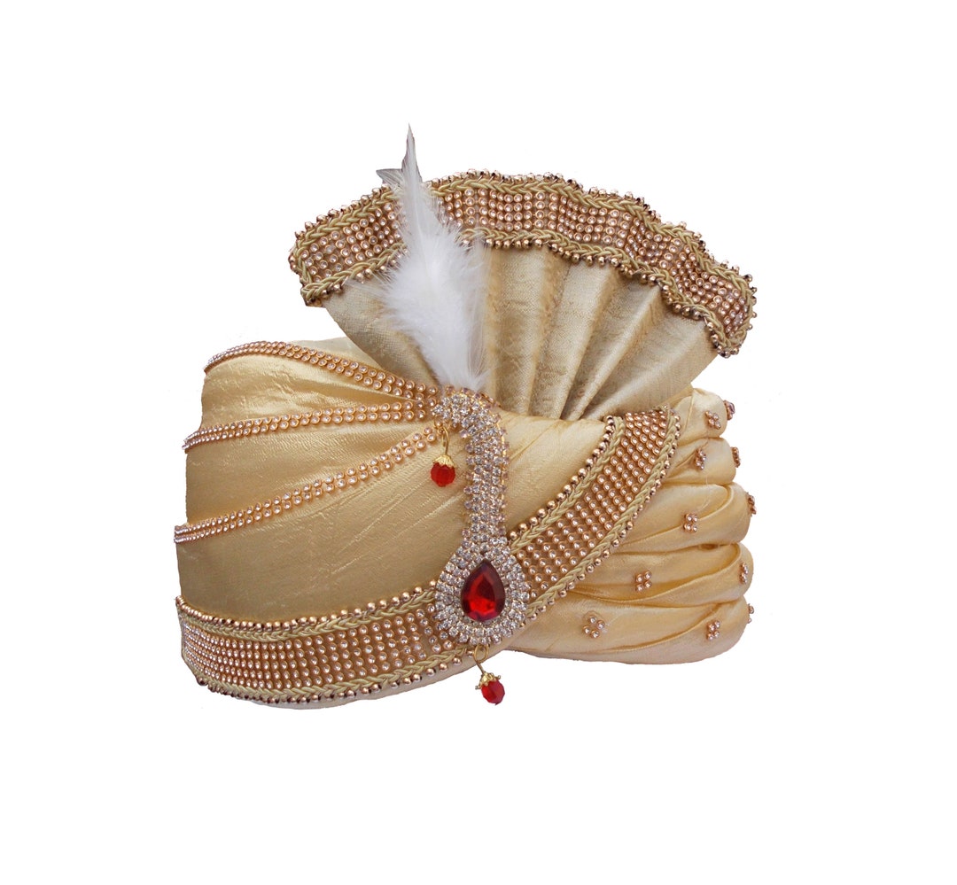 Men Wedding Turban Pagri, Groom Safa Turban Pagri, Indian Wedding ...