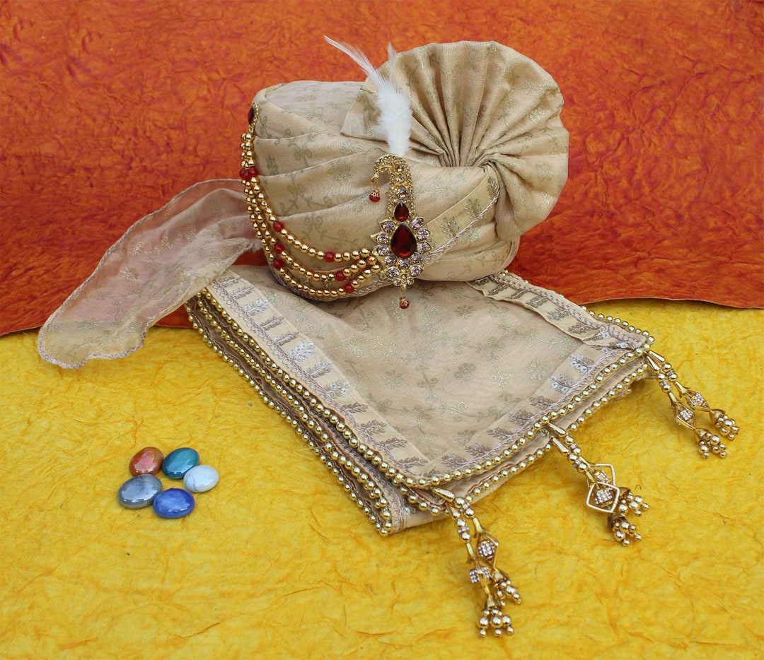 Indian Floral Printed Hand Made Men's Safa Turban Jaipuri Men's ...