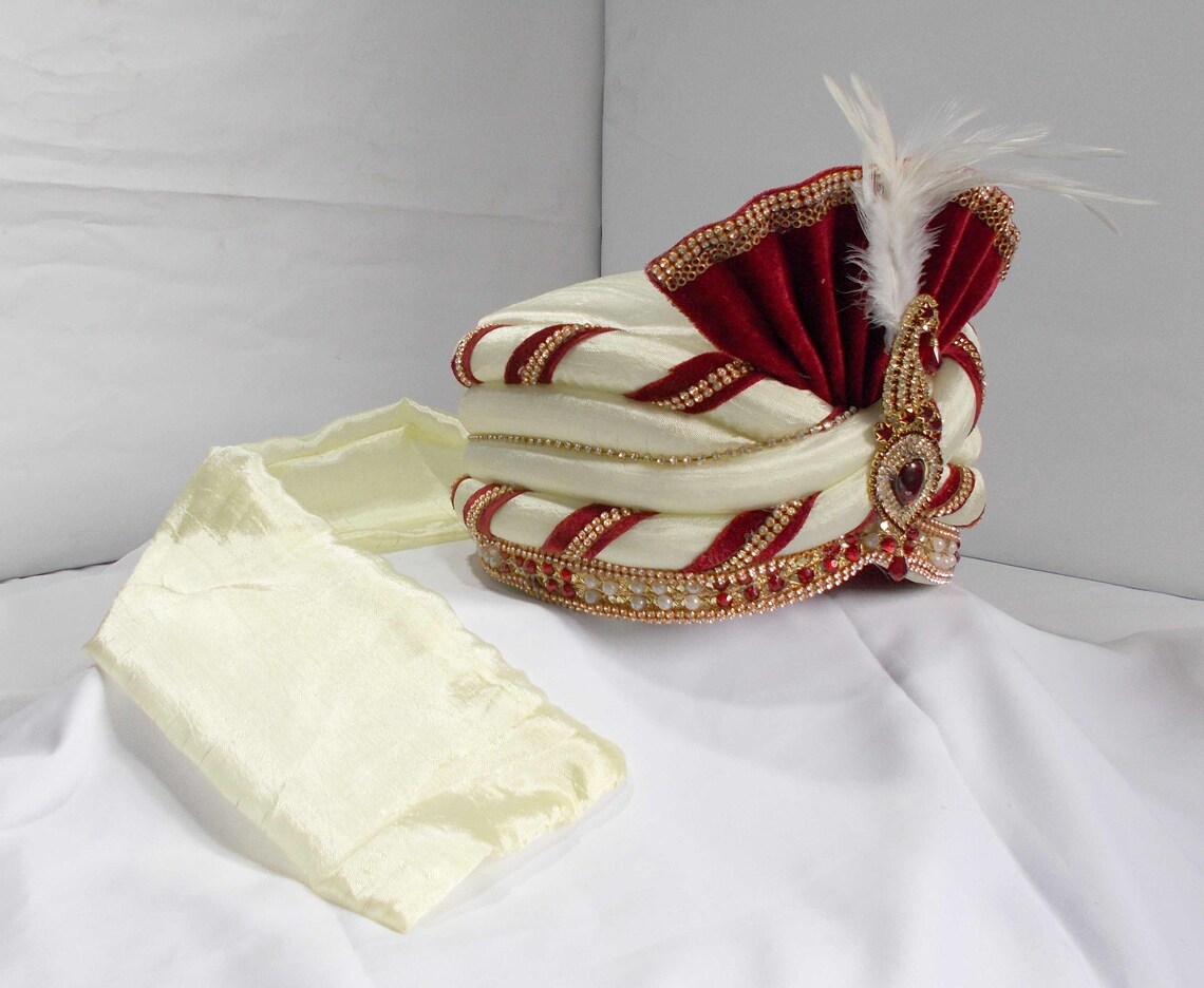 Bridegroom Turban/safa Includes Kalangi for Indian Wedding - Etsy