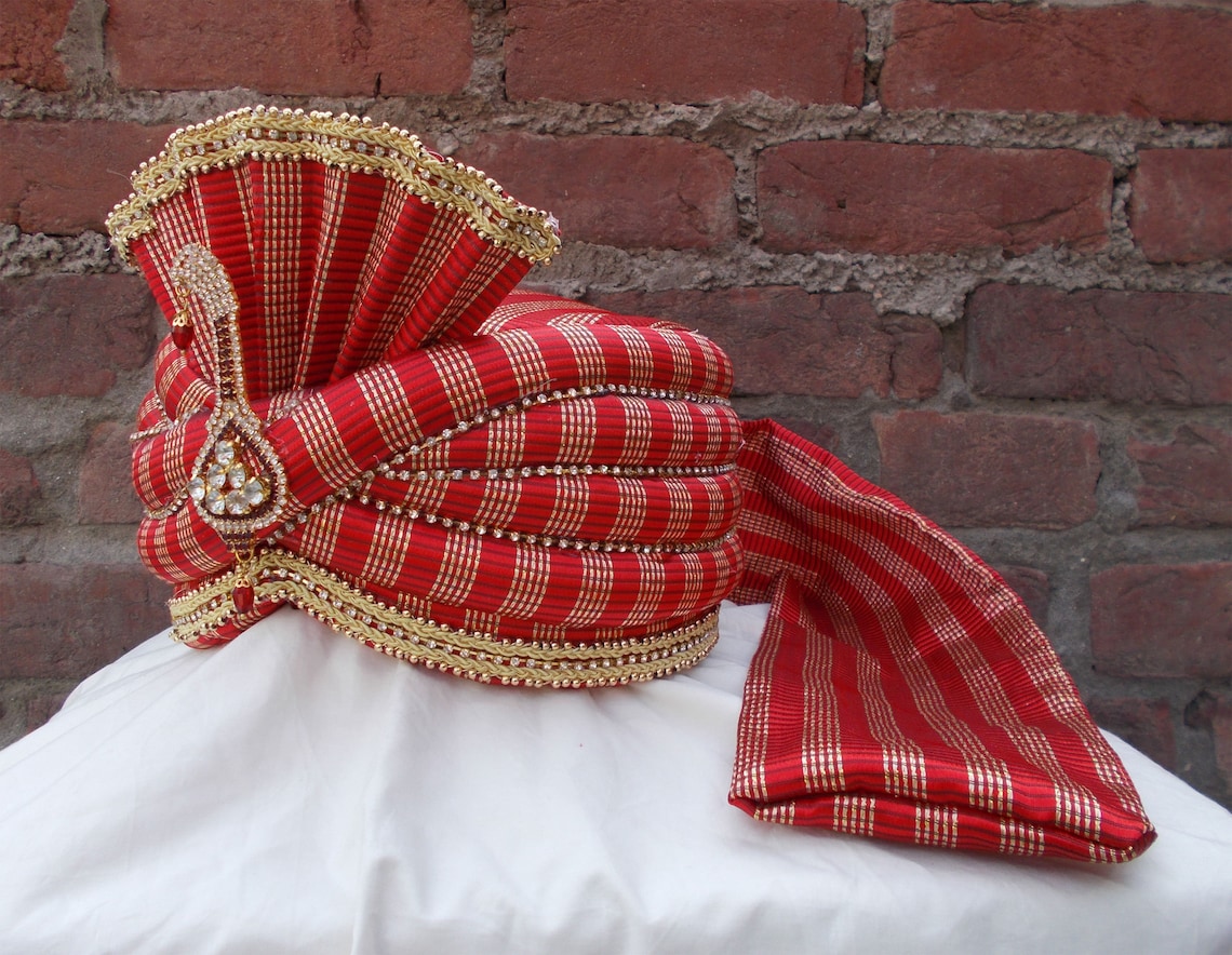 Indian Rajasthani Royal Safa Turban for Groom Indian | Etsy
