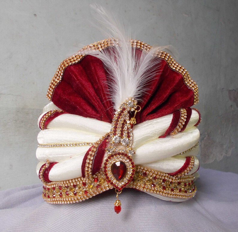 Bridegroom Turban/Safa Includes Kalangi for Indian Wedding | Etsy