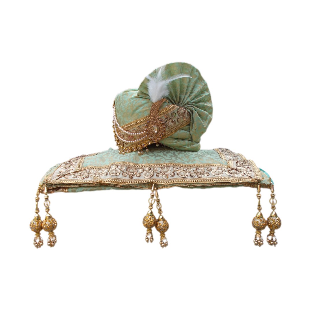 Mens Flower Design Traditional Ethnic Safa/turban/pagdi/pagri & Shawl ...