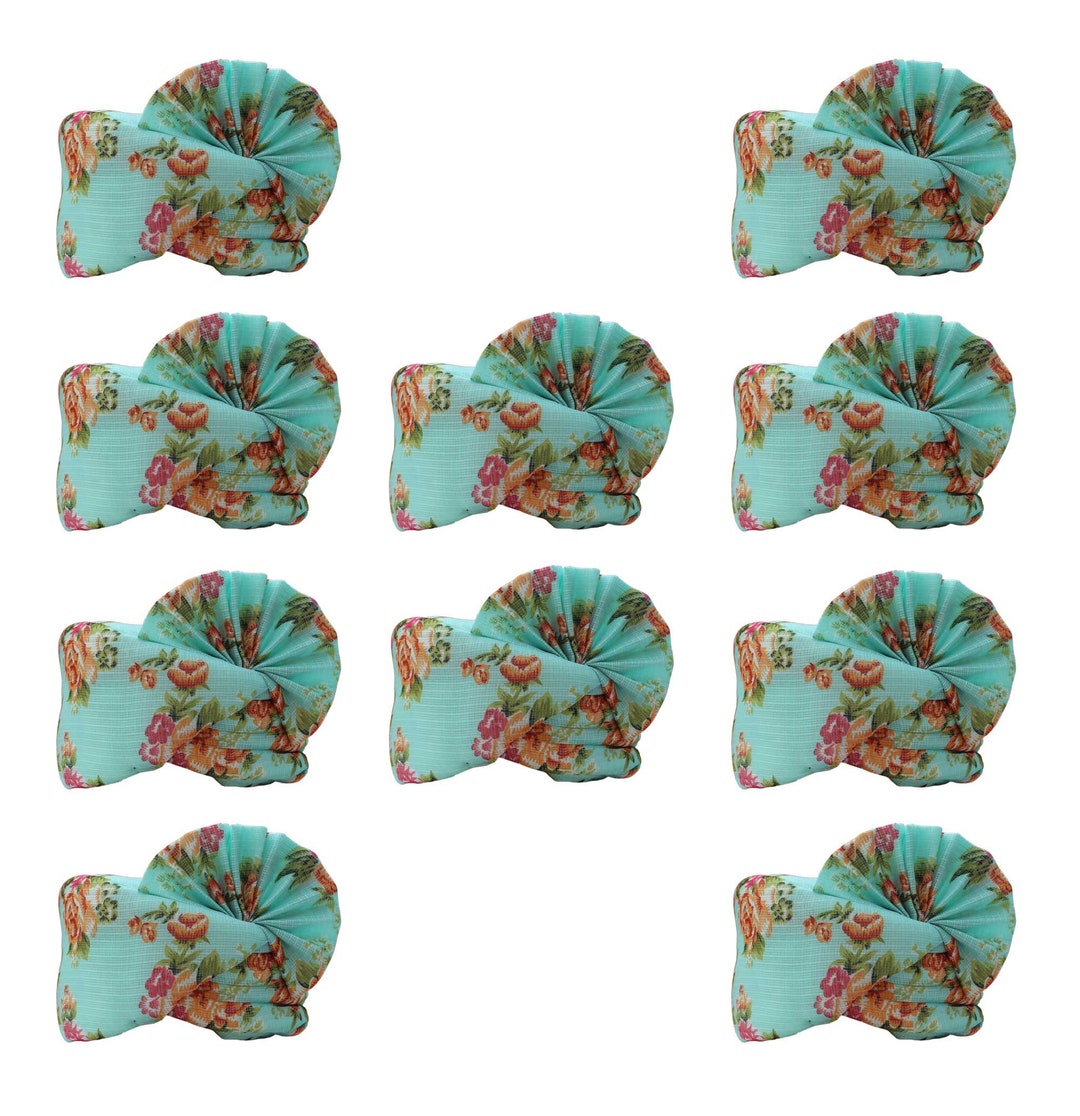Unisex Barati Pagri, Rose Flower Printed Traditional Design Welcome ...