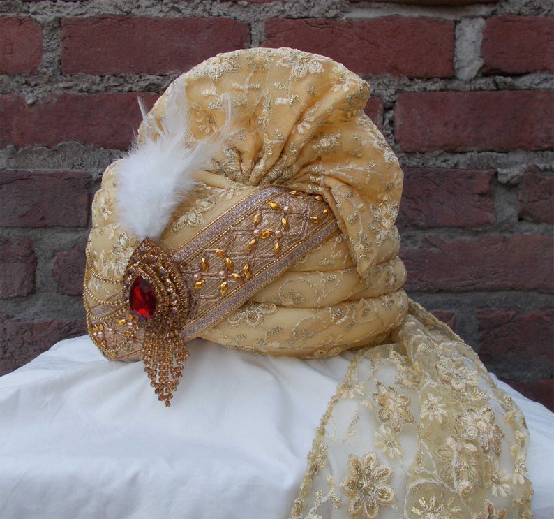 Floral Embroidery Indian Wedding Turban, Men's Safa Pagri - Etsy