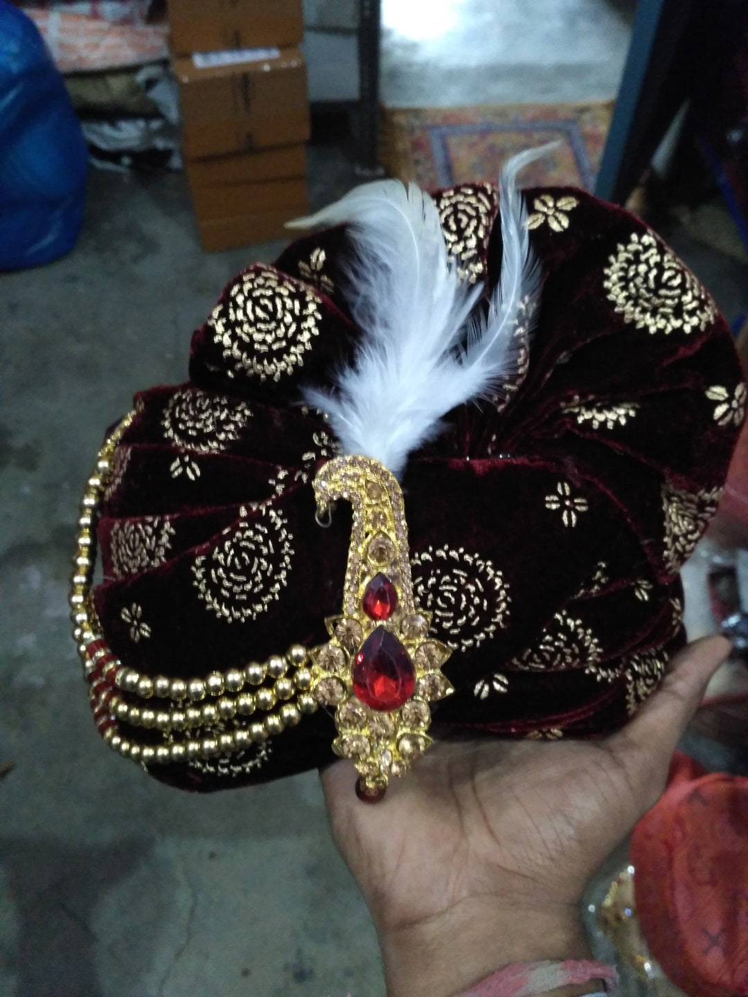 Indian Men Turban for Wedding Royal Indian Maharaja, Groom Safa Pagri ...
