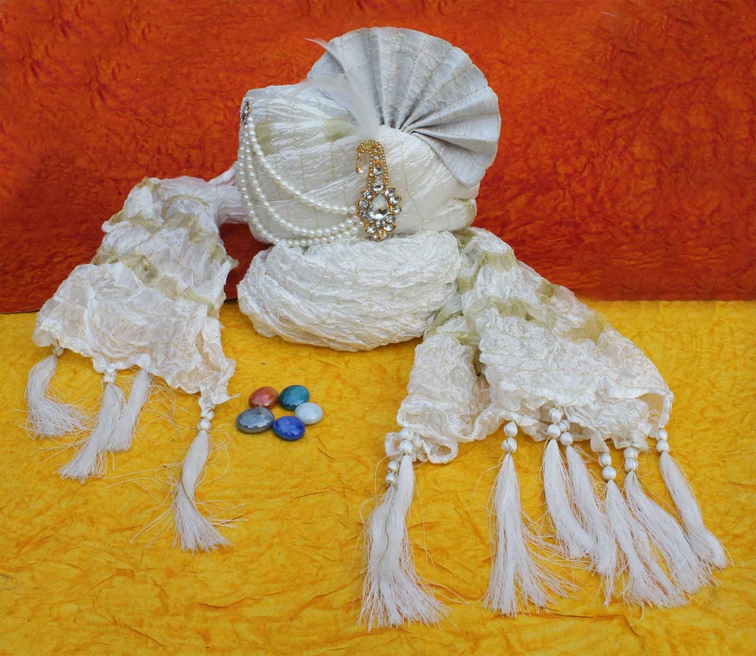 KRYPMAX Indian Wedding Turban Pagri Wear Safa Pagadi Royal Maharaja ...