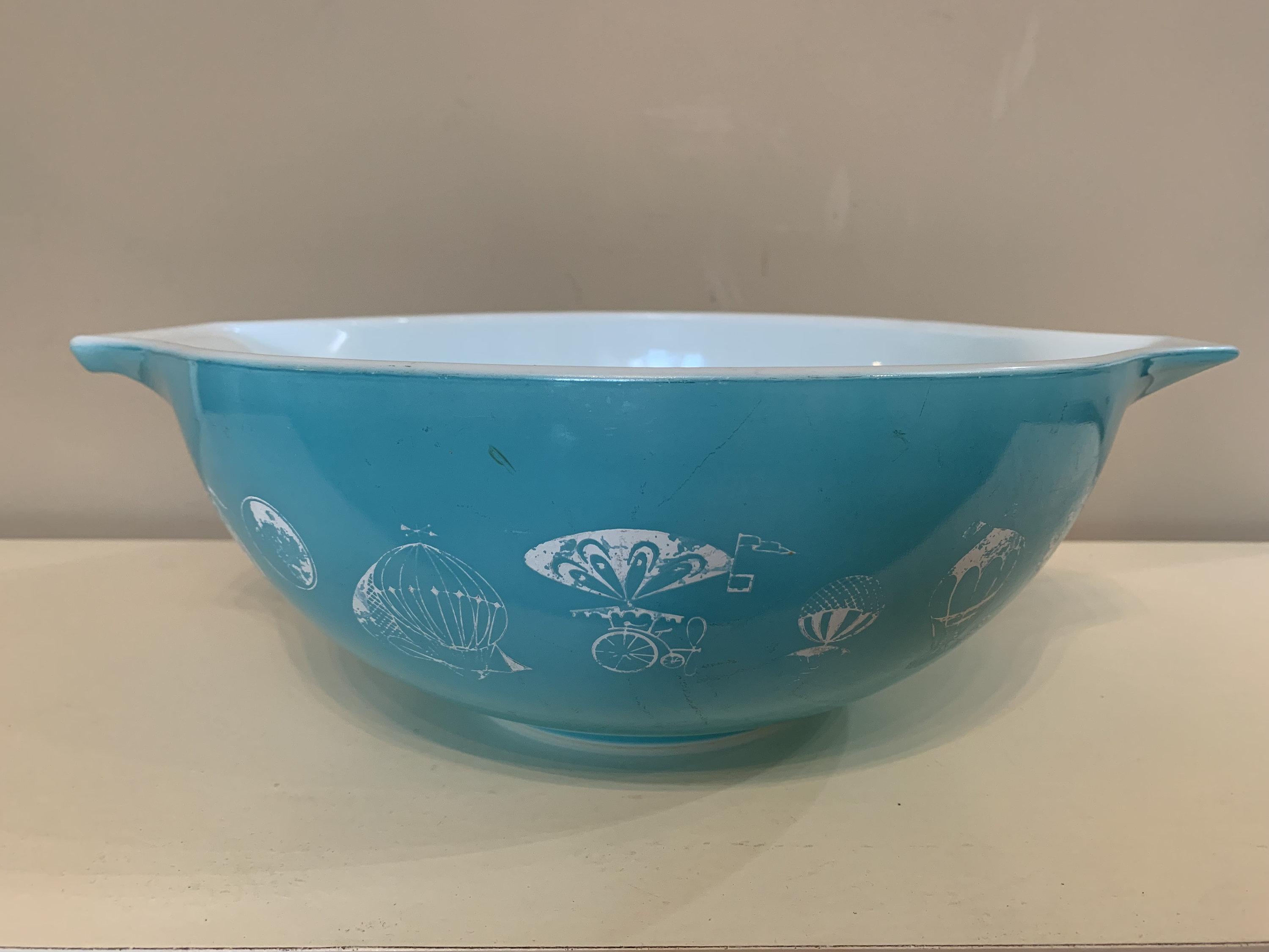 Pyrex hot air balloon 441 turquoise bowl - munimoro.gob.pe