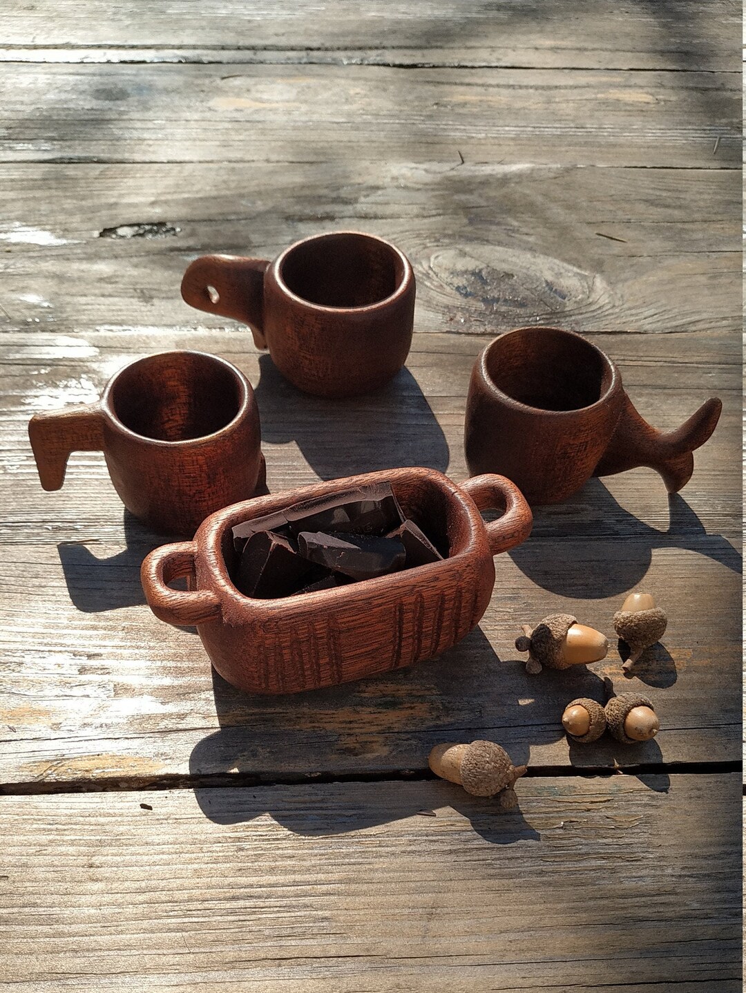 4 Pieces Mini Kuksa Set Mini Kuksa Hand Carved Cup Mini - Etsy