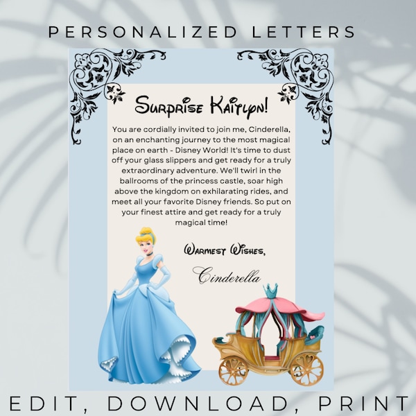 Cinderella Letters - Etsy