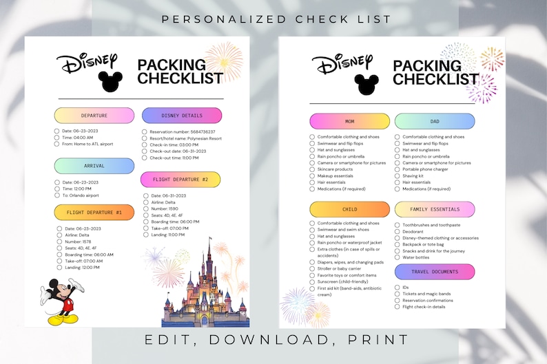 Ultimate Mickey Minnie Package, Personalized Letters, Scavenger Hunt ...