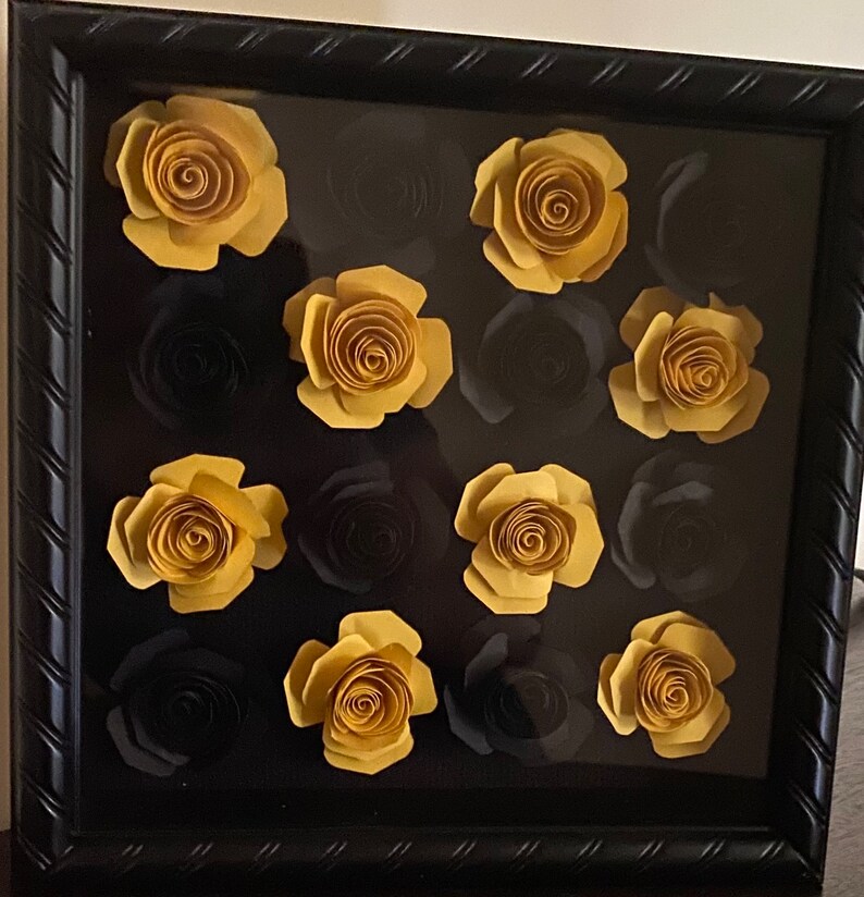 Customizable Shadow Box With Flowers - Etsy