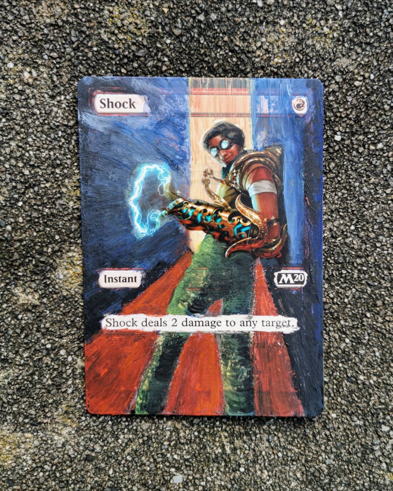 Shock MTG Alteration. Instant Magic the Gathering Card altered | Etsy