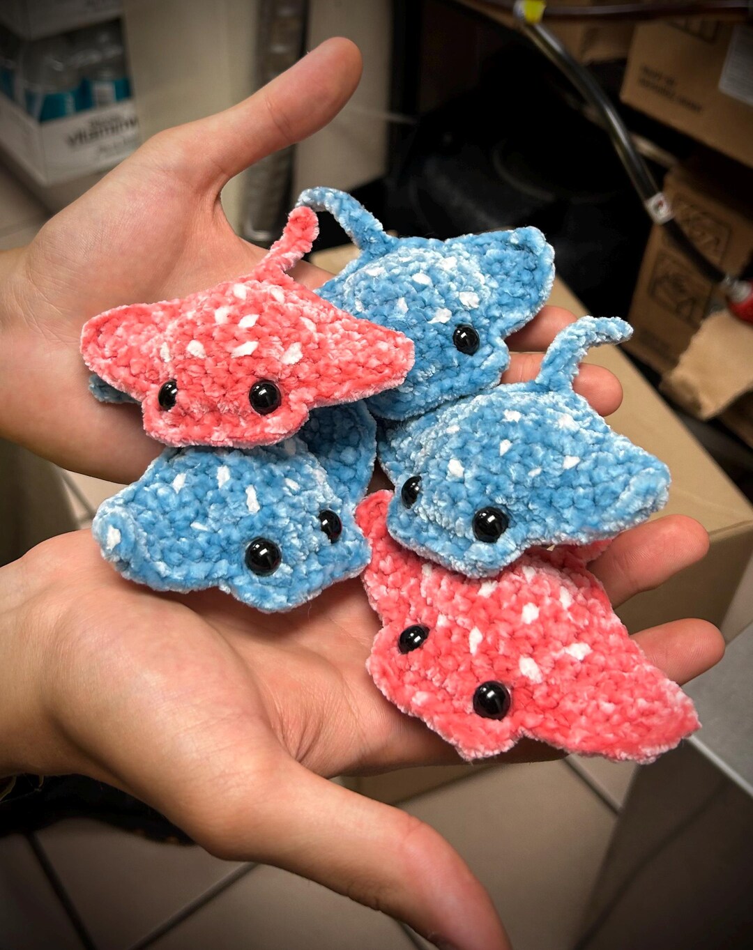 Mini Stingray Plush - Tiny Stingray Crochet Plushy Gift for Kids Manta ...