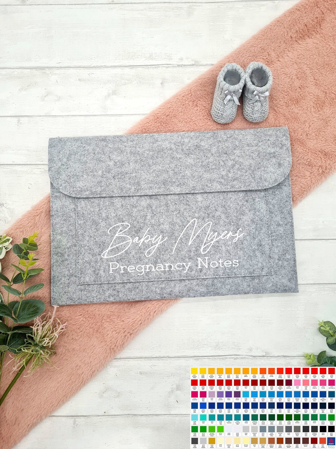 Personalised Pregnancy Notes/ Maternity Notes/ Baby Journey Folder, Bag ...