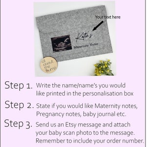 Digitally Printed Personalised Pregnancy Folder Maternity Notes With ...