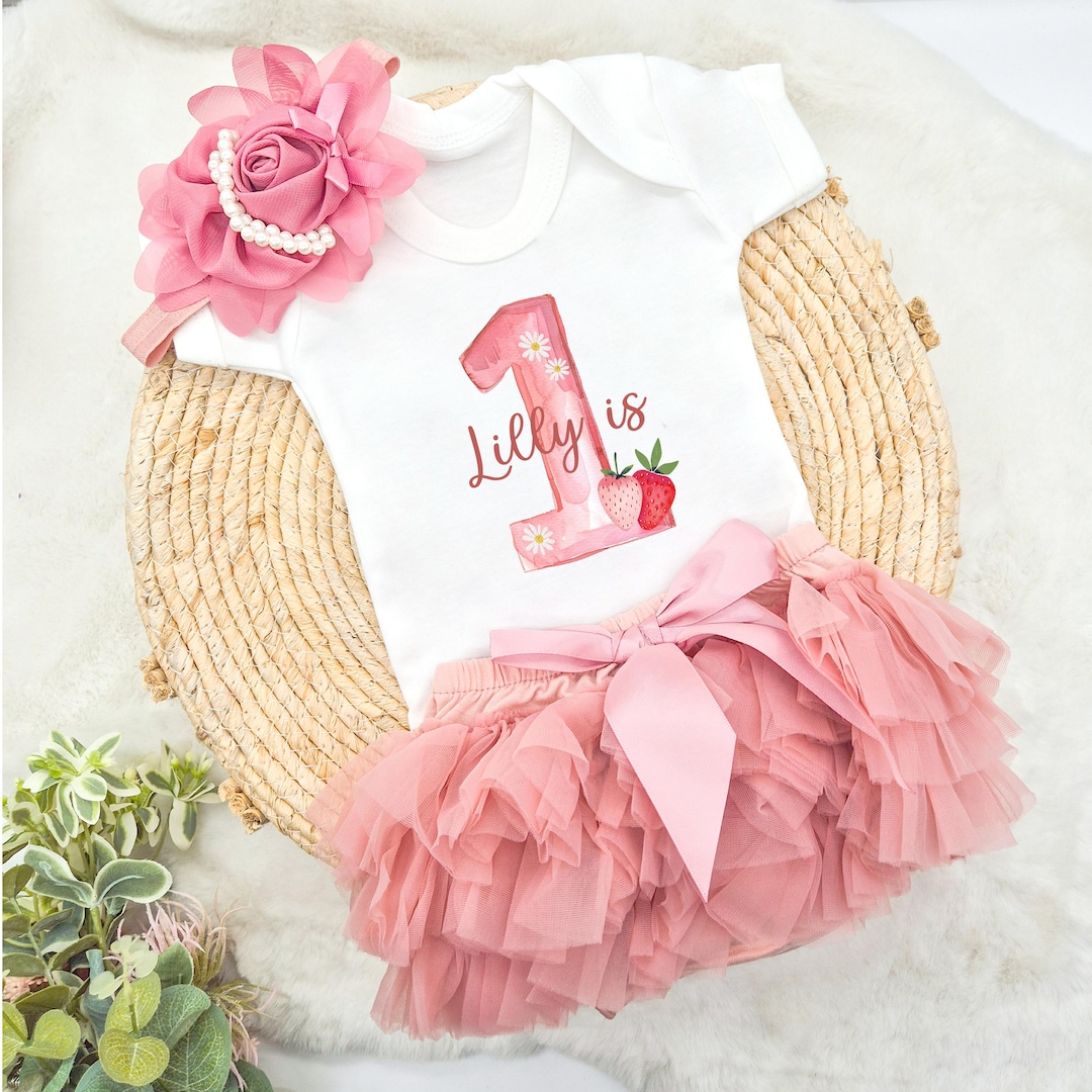 Personalised 1st Birthday Number Outfit | Baby Vest Bodysuit & Optional ...