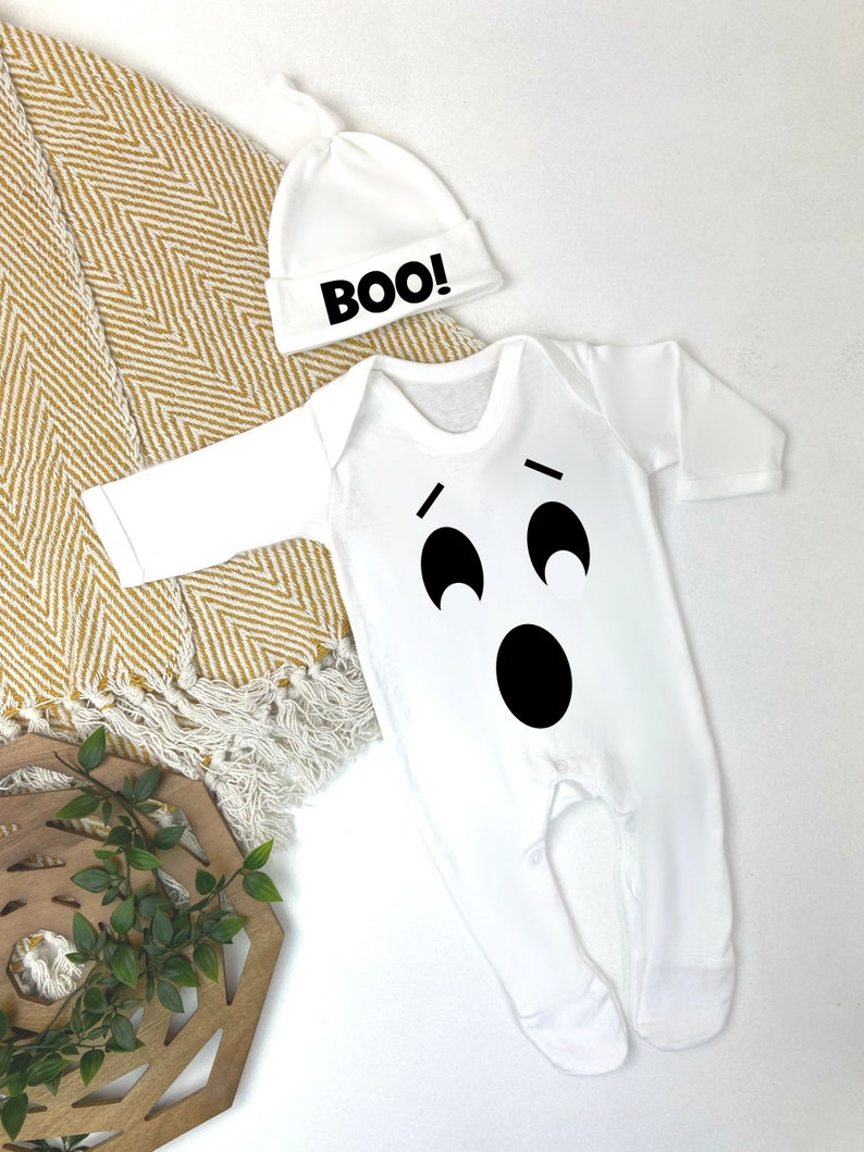 Personalised Halloween Little Cute Ghost Babygrow Halloween | Etsy