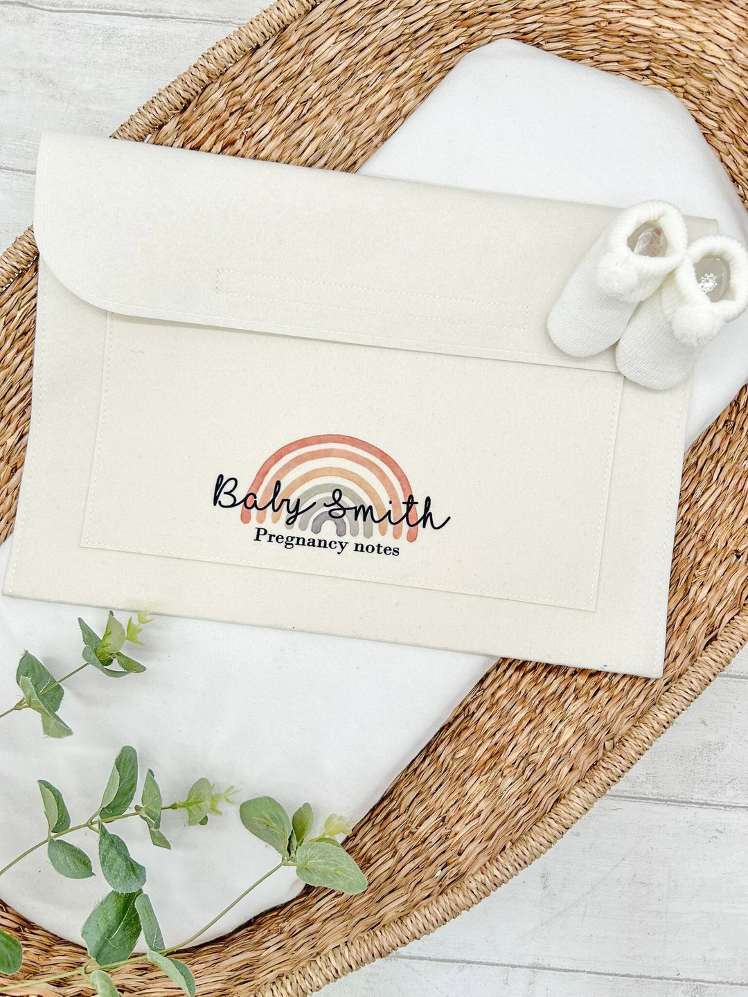 Personalised Rainbow Baby Preganacy/maternity Notes Folder - Etsy