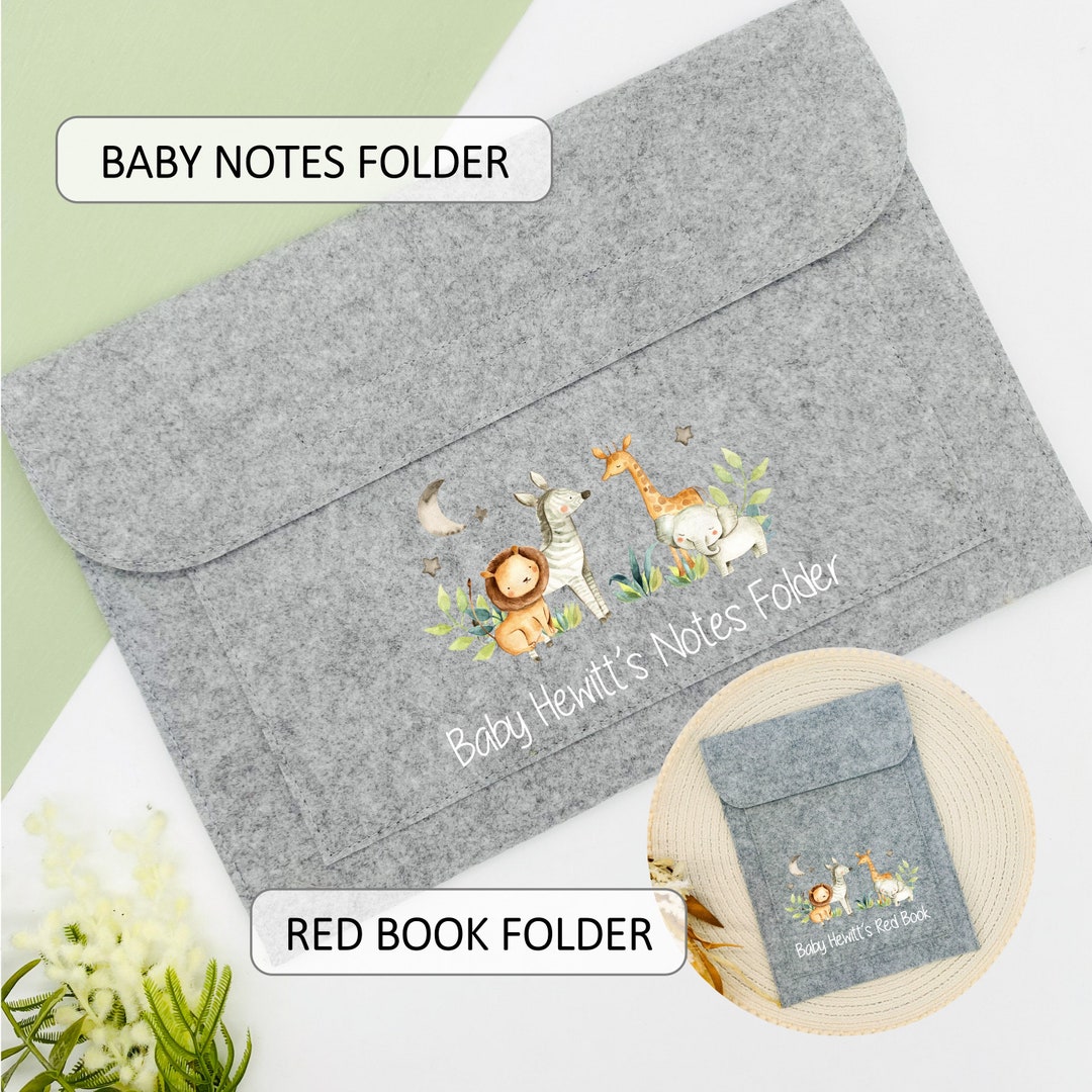 Jungle Safari Unisex Pregnancy Notes or Red Book Folder | Personalised ...