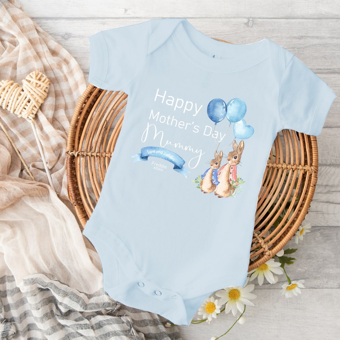 Our First Mother's Day Rabbit Mother & Child babygrow Sleepsuit L Baby Vest Bodysuit New Mum ...