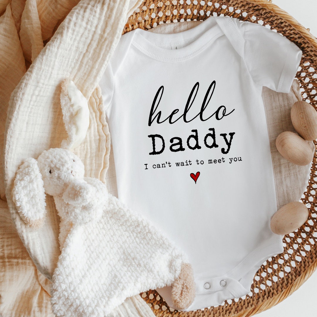 Hello Daddy 2 Baby Announcement Vest pregnancy Reveal Dad to Be New ...