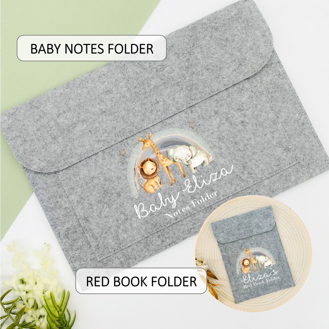 Jungle Rainbow Unisex Pregnancy Notes or Red Book Folder | Personalised ...