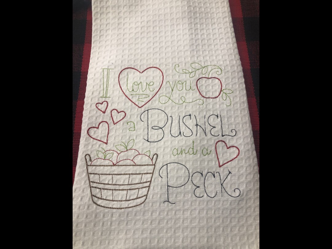 Love you a Bushel and a Peck Tea Towel - Etsy.de