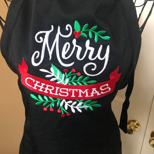 Personalized Adult Gingerbread Apron Adult Christmas Baking Etsy