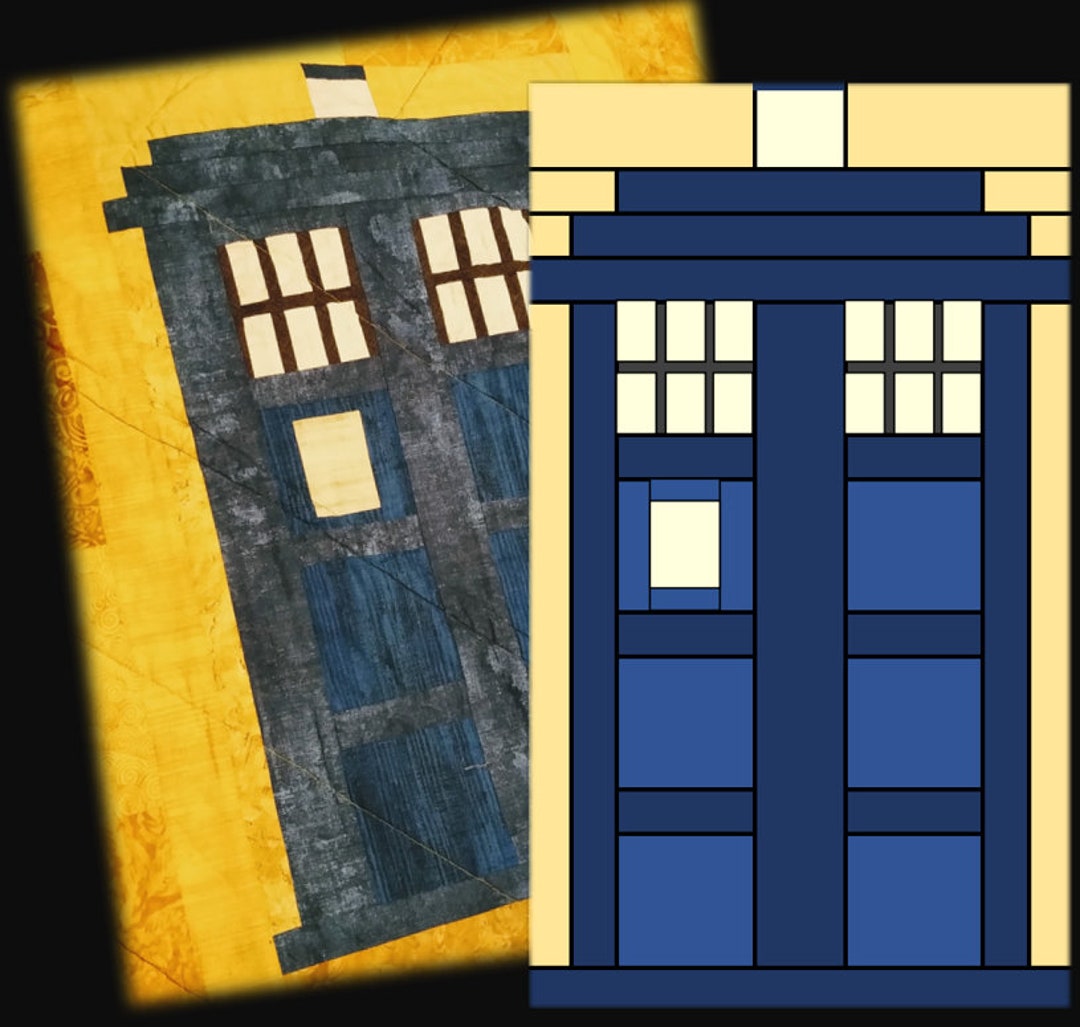 T.A.R.D.I.S Quilt Pattern wall Hanging 24x42in TARDIS - Etsy