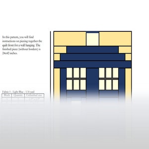 T.A.R.D.I.S Quilt Pattern wall Hanging 24x42in TARDIS - Etsy