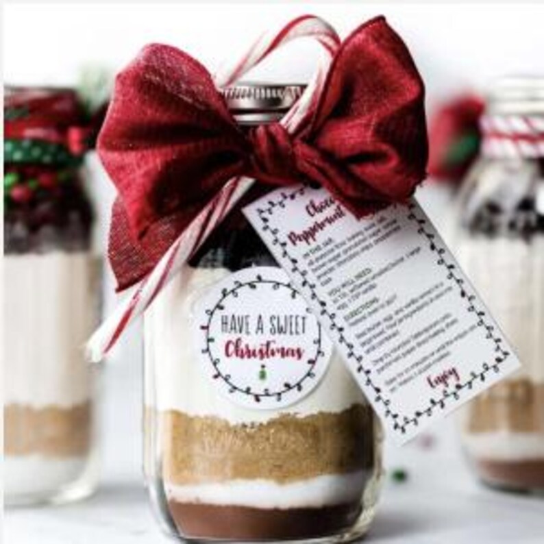 Printable Christmas Cookie-in-a-jar Tags | M&M Cookies and Chocolate ...