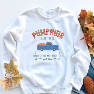 Farm Fresh Pumpkins Fall Sweatshirt Women, Fall Sweater, Fall Pumpkin ...