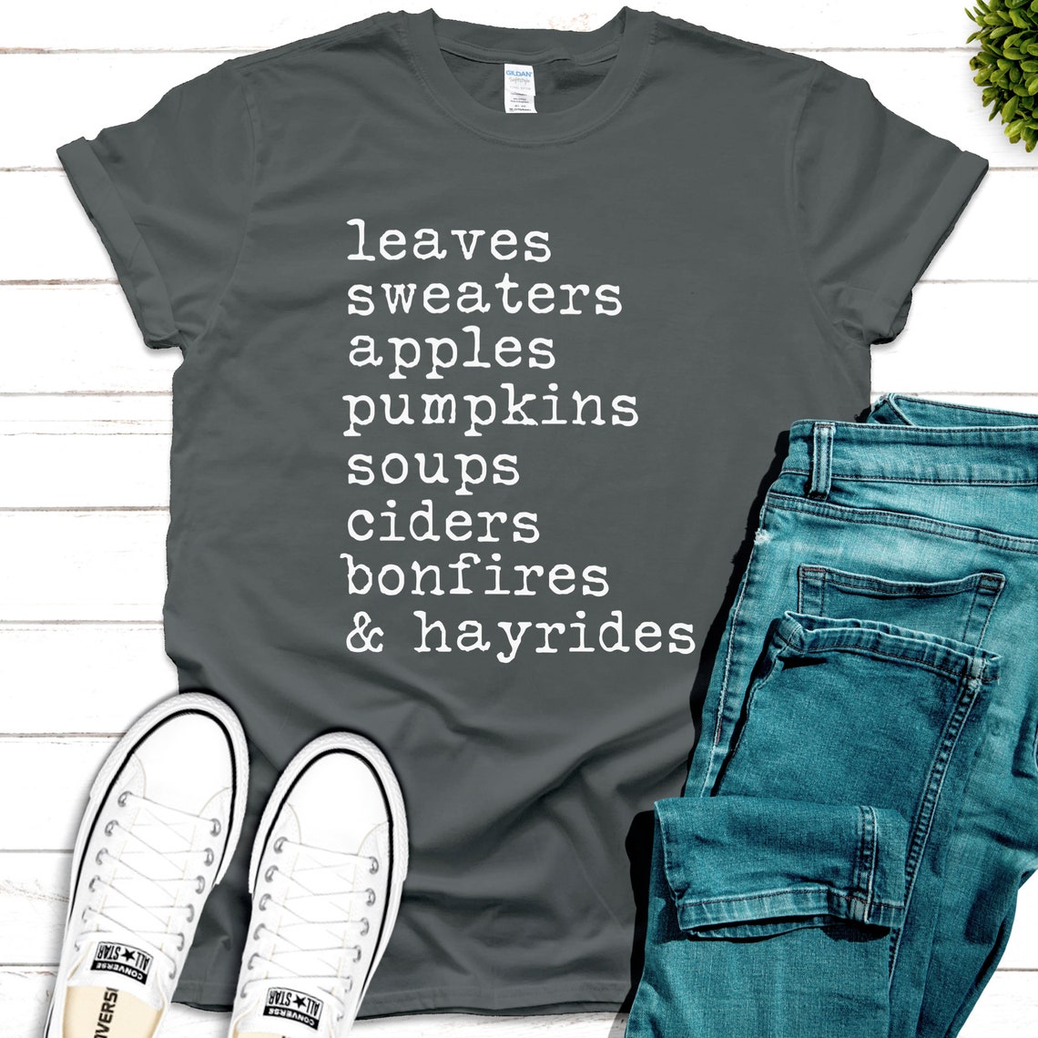 Fall Words Shirt, Cute Fall Shirt, Plus Size Pumpkin Tee, Autumn ...