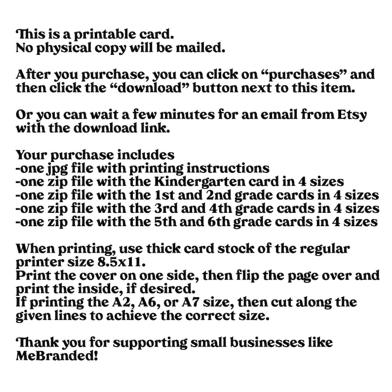 Kindergarten Graduation Card, From Teacher, End of Year Gift for ...