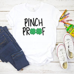 Pinch Proof Pixel Art, St Patricks Day Shirt Kids, Shamrock Tee, St ...