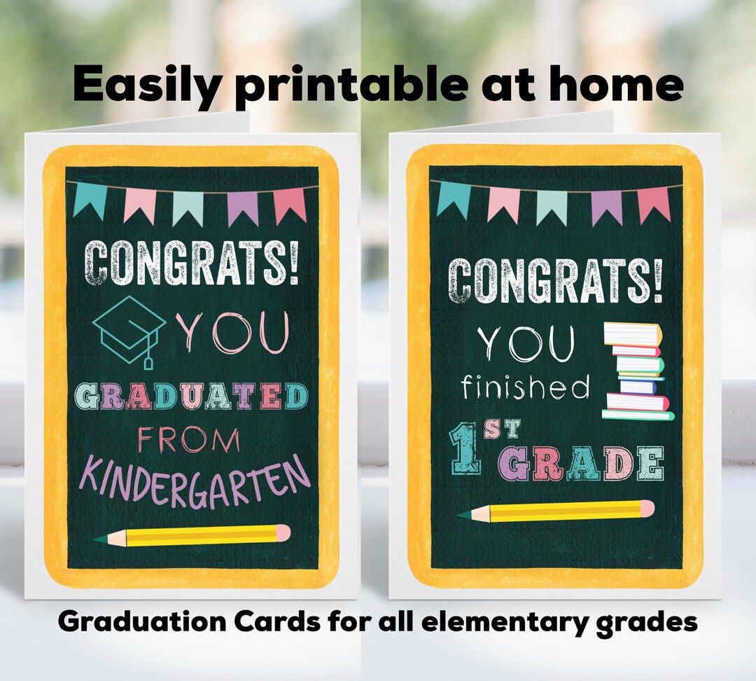 Kindergarten Graduation Card, From Teacher, End of Year Gift for ...