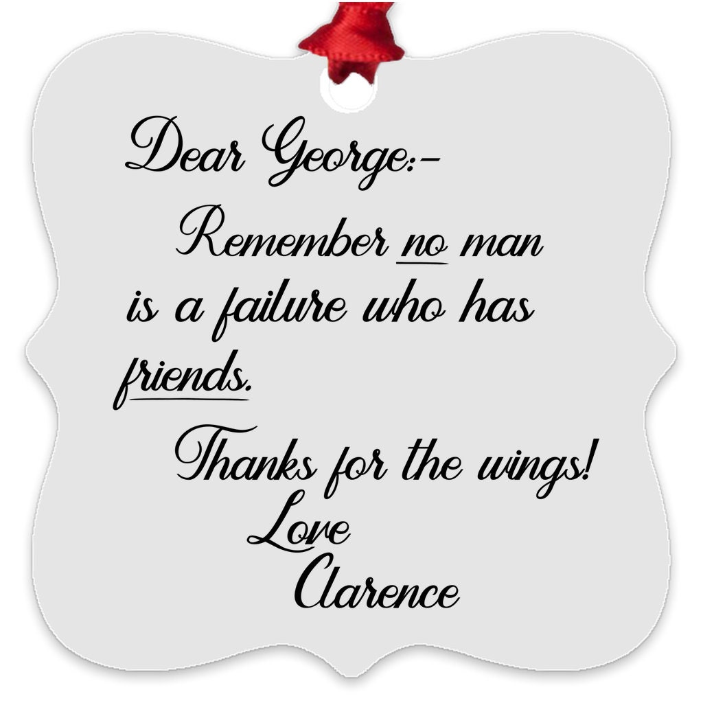 Its a Wonderful Life Ornament Dear George Remember No Man is | Etsy