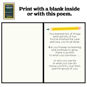 Kindergarten Graduation Card, From Teacher, End of Year Gift for ...