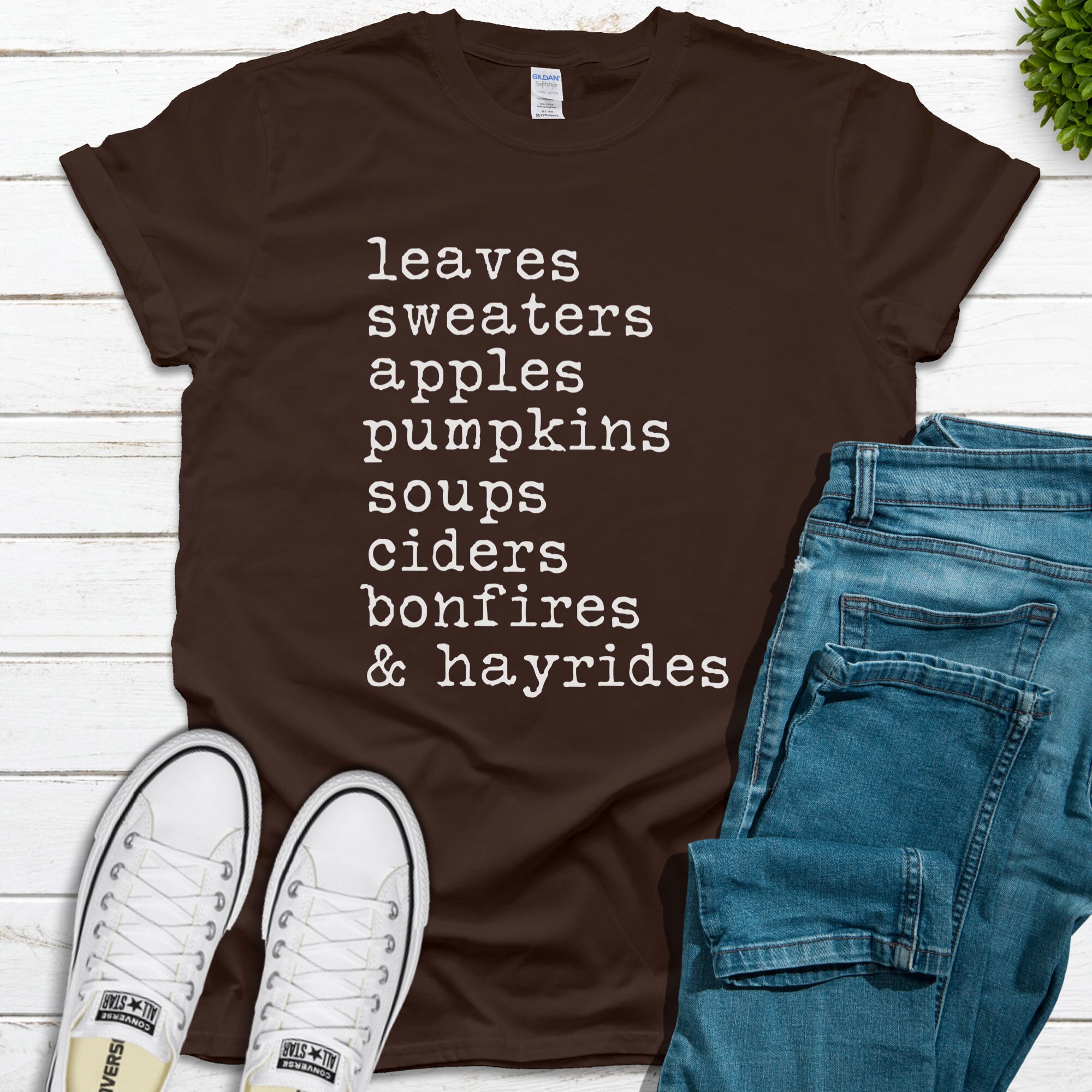 Fall Words Shirt, Cute Fall Shirt, Plus Size Pumpkin Tee, Autumn ...
