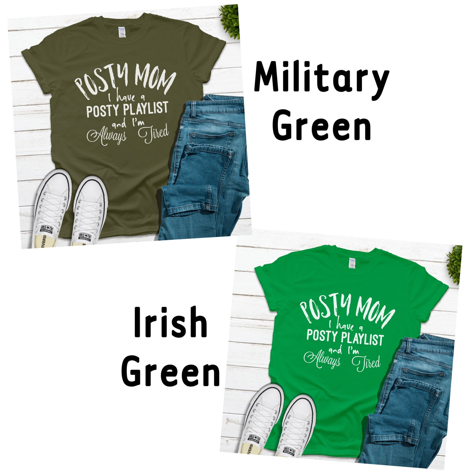 Posty Mom Shirt Posty Tshirt Always Tired Womens Posty | Etsy